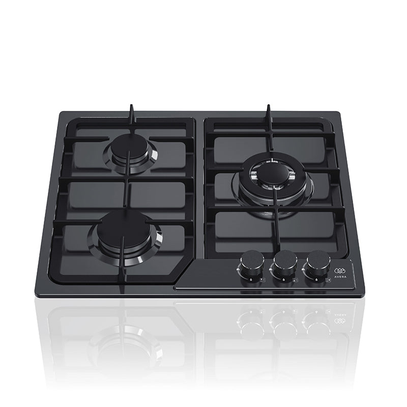 Parrilla de Gas 3 Quemadores Acero Inoxidable Negro | AI3N — Avera