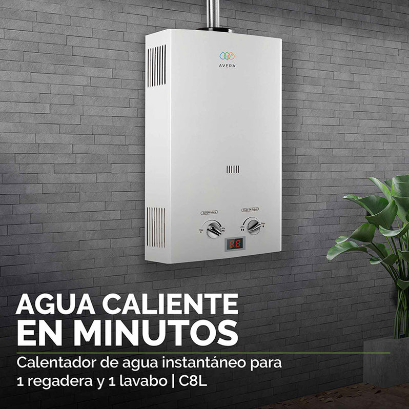 Calentador de Paso 8 Litros Gas LP - 1 Regadera | C8L — Avera