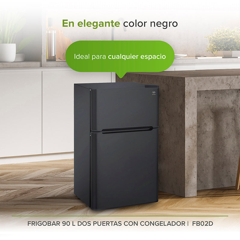 Refrigerador-Frigobar Negro 2 puertas 90 L | FB02D — Avera